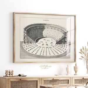 Arena of VERONA Sketch ITALIAN Wall Art Verona Digital Poster Verona ...