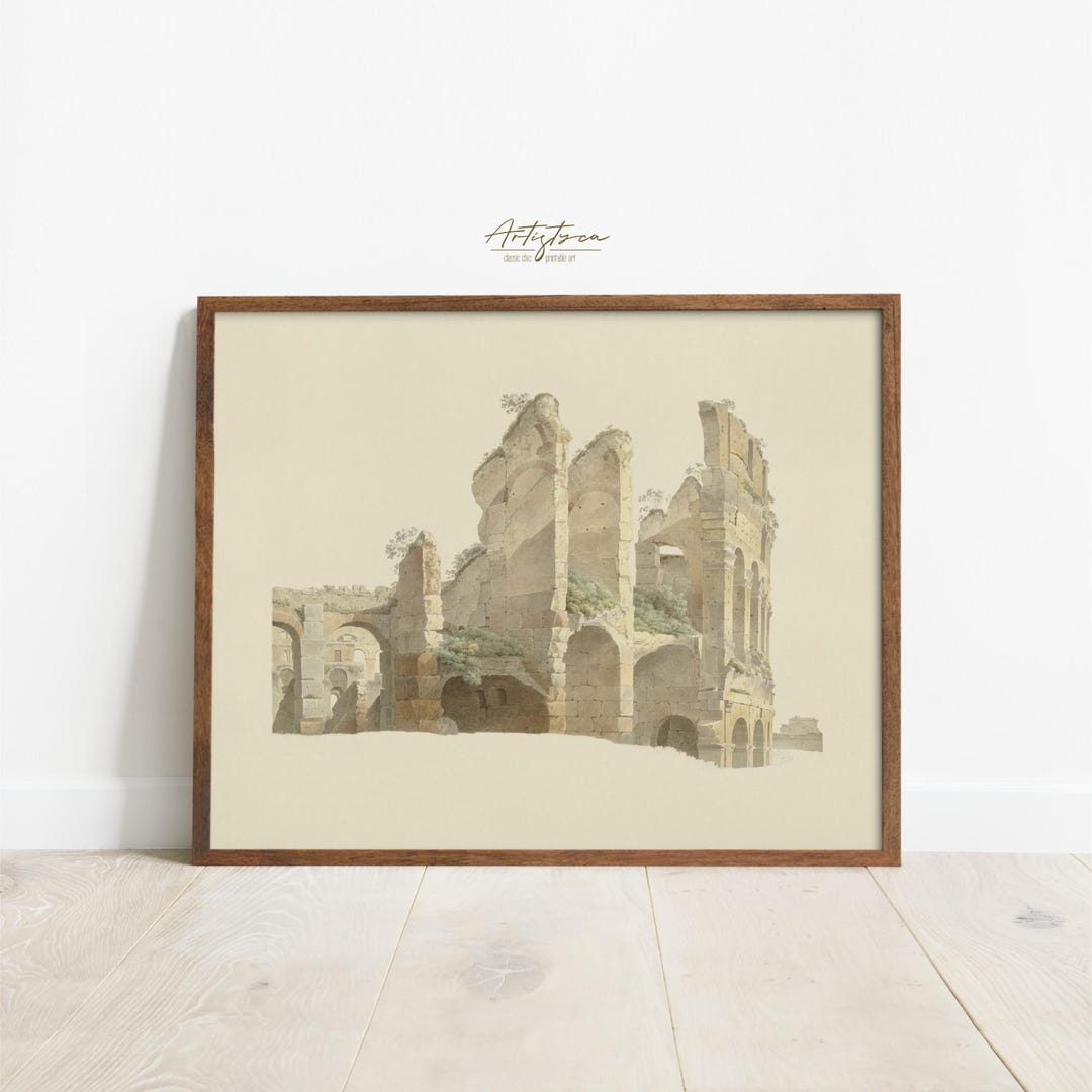 Rome COLOSSEUM Print, Digital Wall Art, ROME Architecture, Italian Wall ...