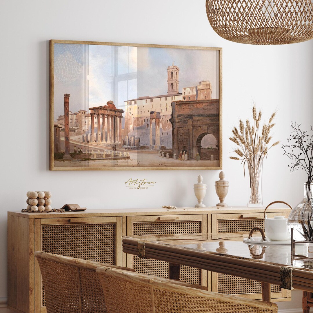 Ancient ROME Painting, ROME Ruins Wall Art, ROME Digital Print, Rome ...