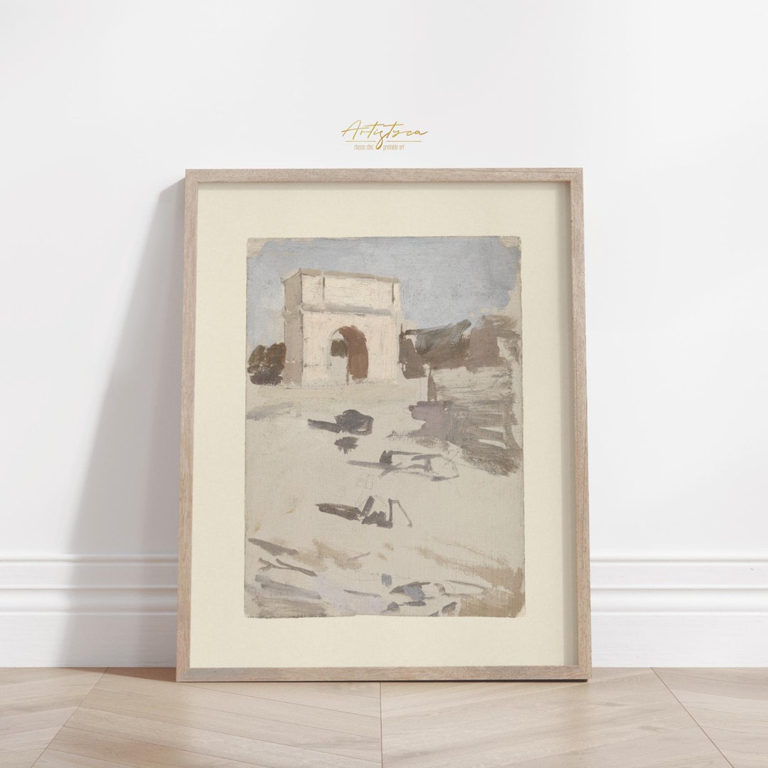 ANCIENT ROME Vintage Sketch Wall Art, ITALY Architecture Neutral ...