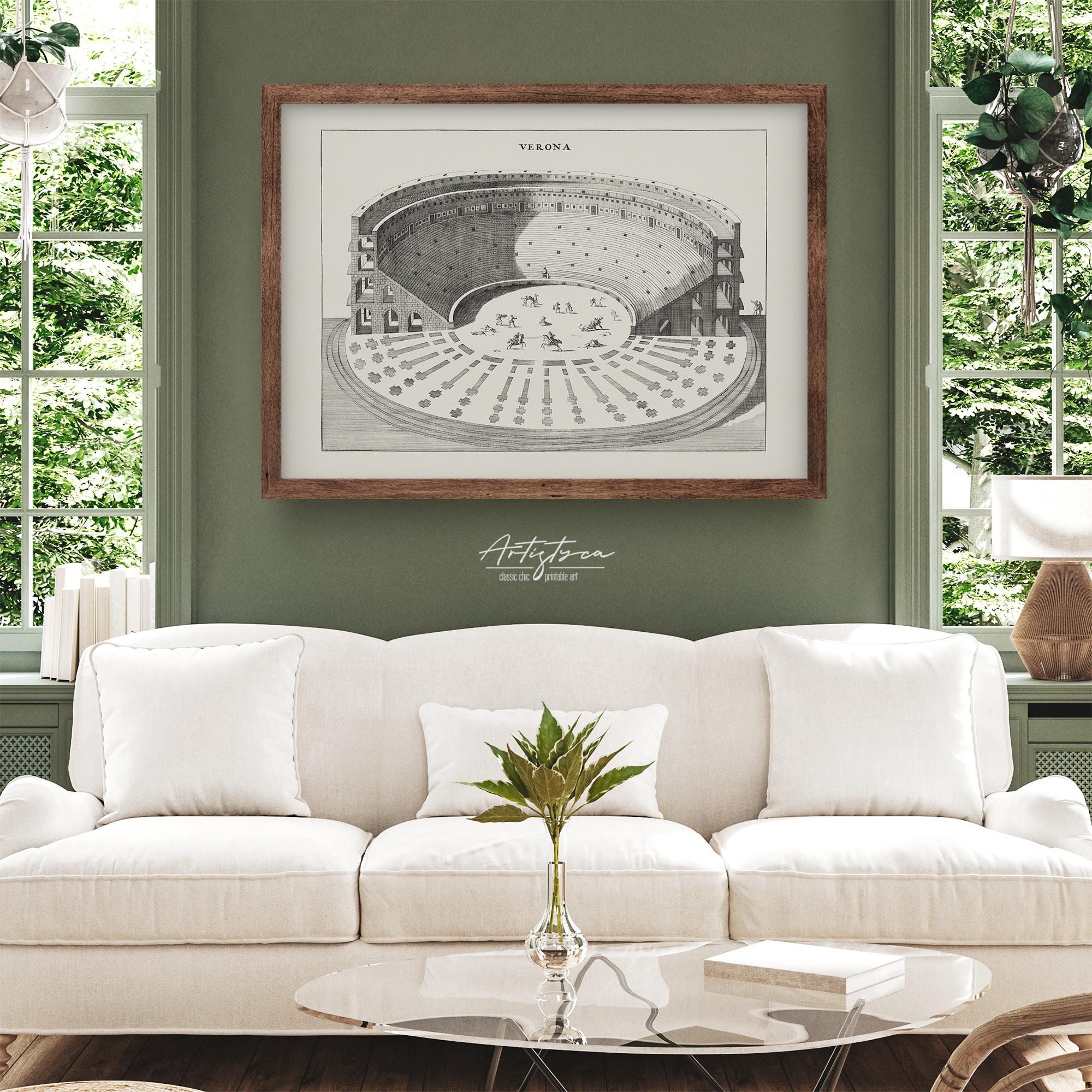Arena of VERONA Sketch ITALIAN Wall Art Verona Digital Poster Verona ...