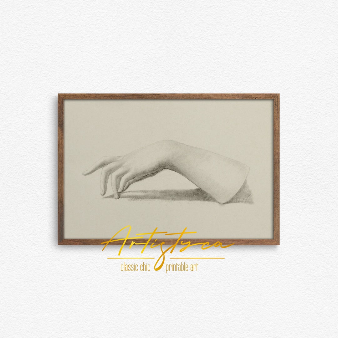 HAND PENCIL DRAWING Left Hand Portrait Print Pencil Sketch Study ...