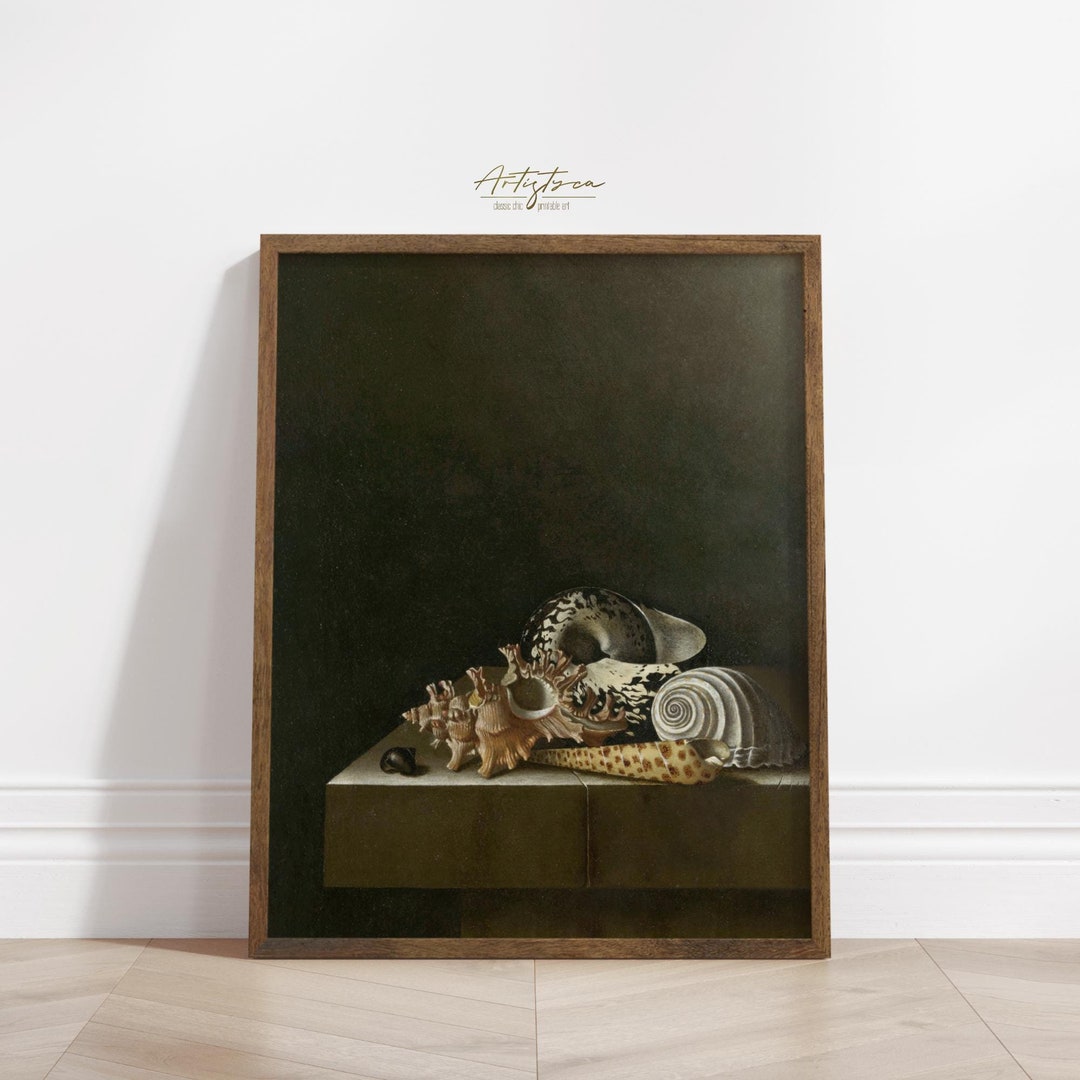 SEASHELLS Wall Art, Digital Print, Victorian Painting, SEASHELL Poster ...