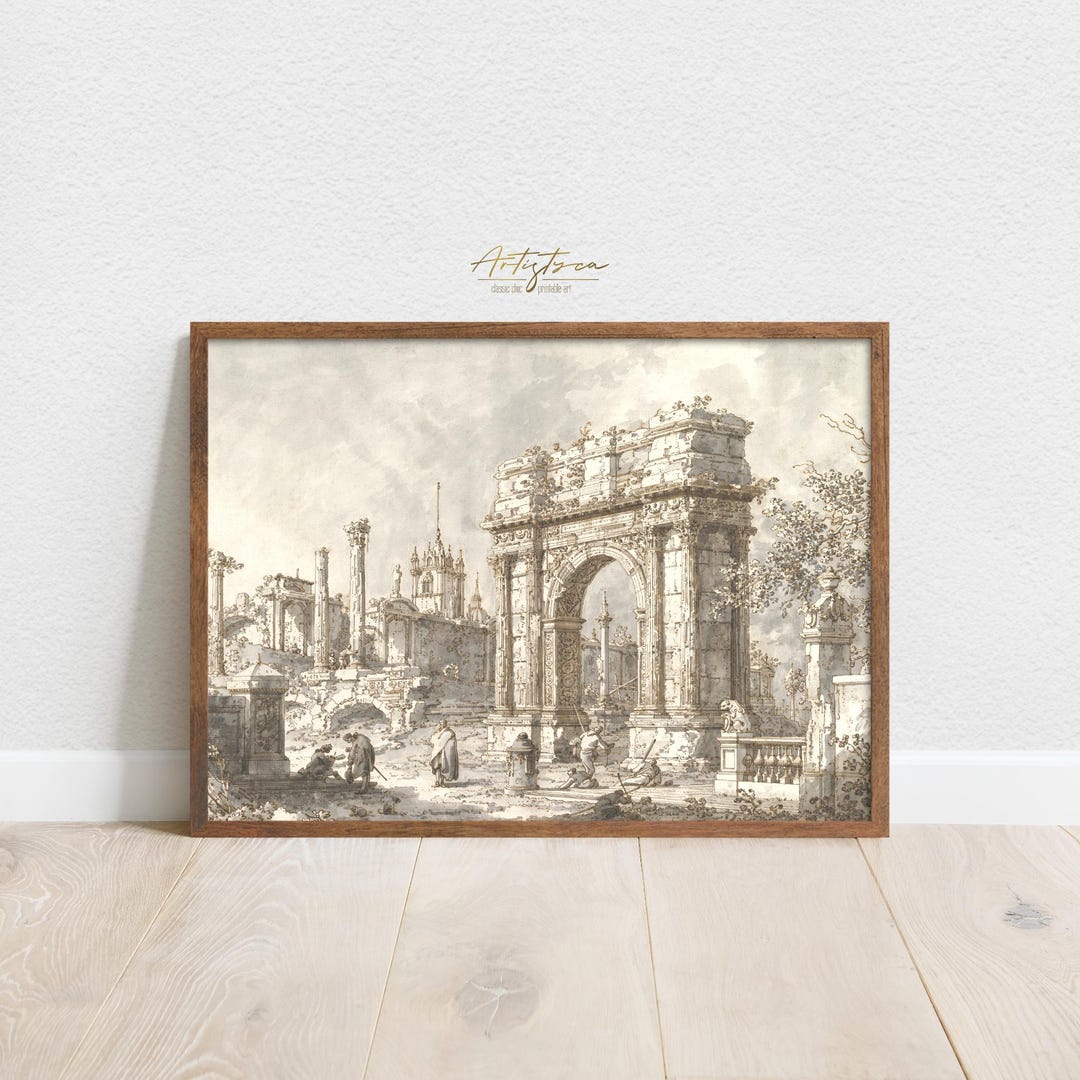 Ancient ROME Poster Italian ARCHITECTURE Neutral Wall Art Vintage ...