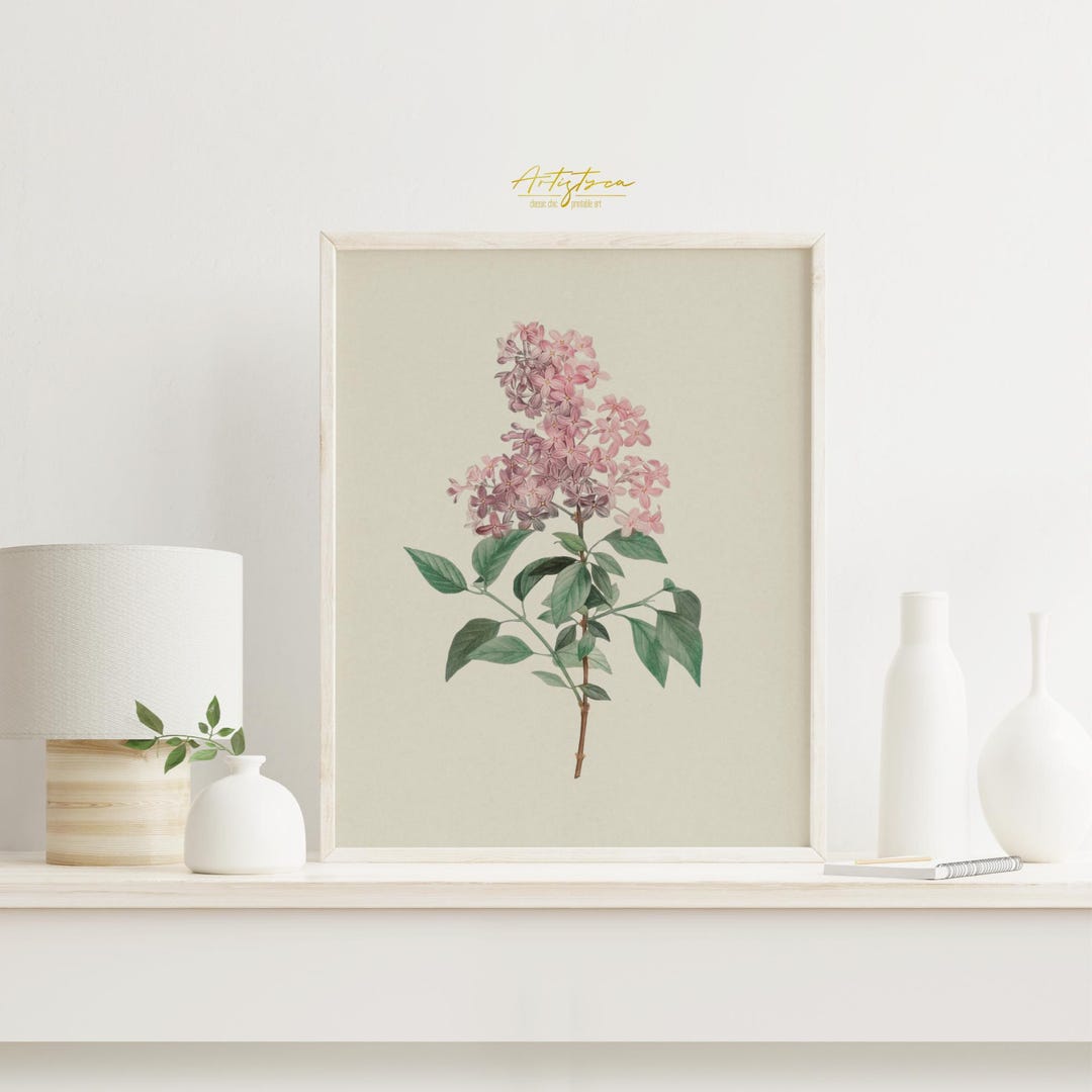 LILAC Flower Print, Floral Wall Art, SPRING Gift for Her, Botanical ...