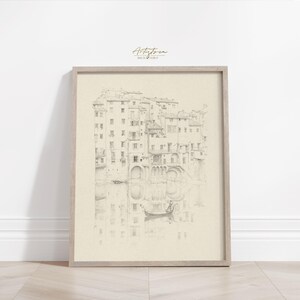 FLORENCE Cityscape Italian Digital Pencil DRAWING, Italy TUSCANY ...
