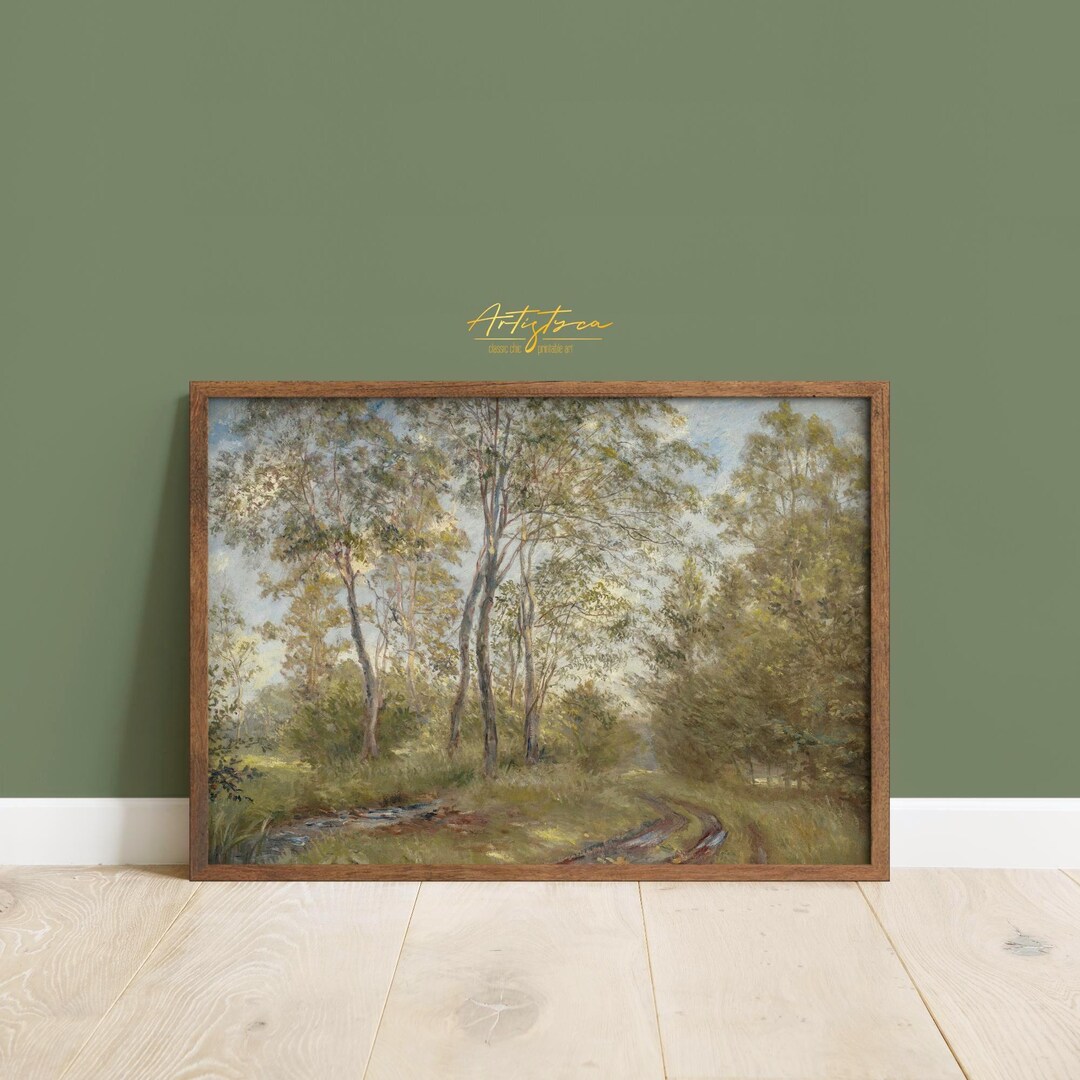 Country FOREST Landscape Victorian PAINTING Digital Wall Art Country ...