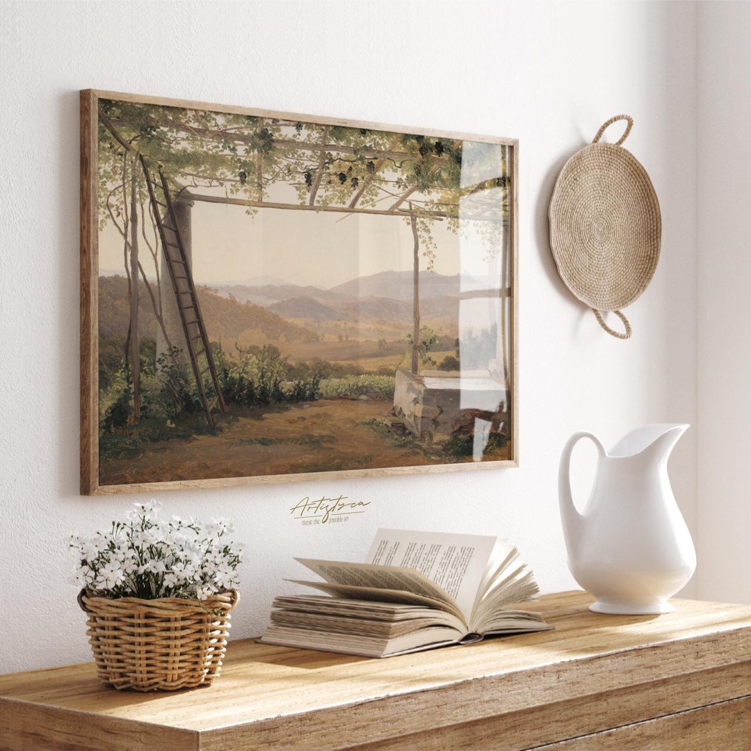 ITALIAN Countryside Print Vintage Wall Art RUSTIC Painting Italian ...