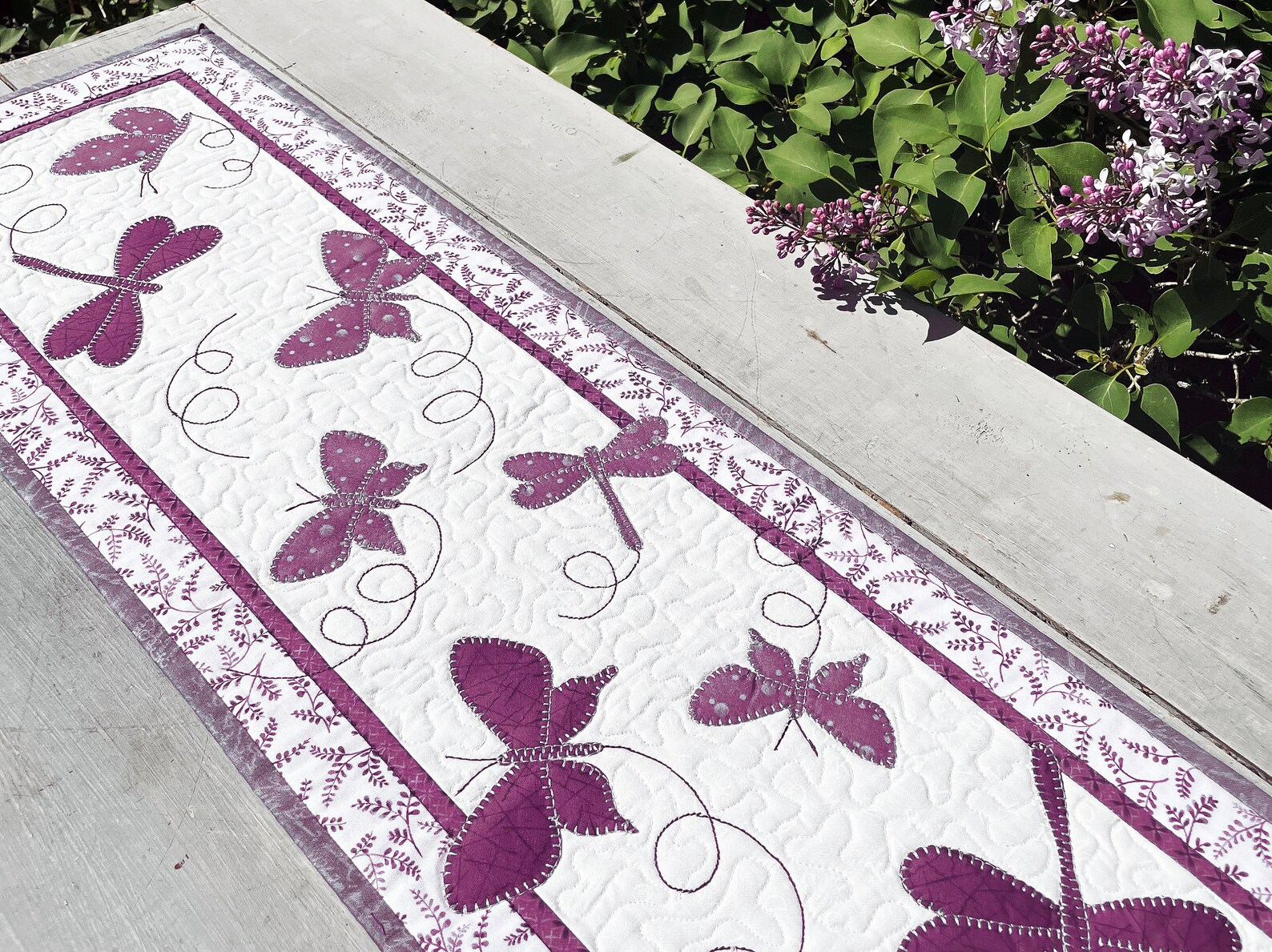 Meadow Wings, Quilt Pattern With Applique / PDF, Easy Scrap-friendly ...