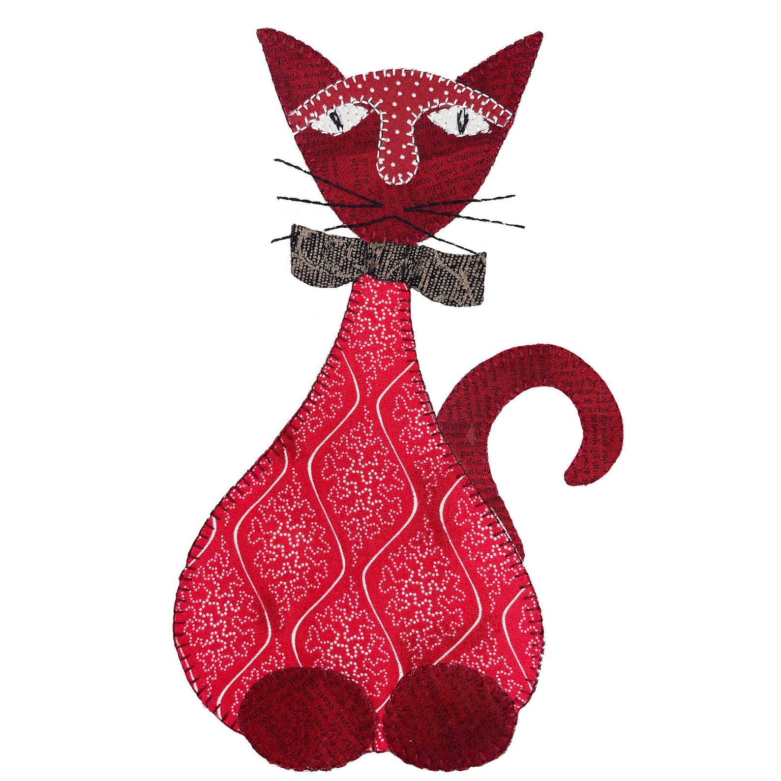 Cool Cats Applique Quilt Pattern: Scrap-friendly Table Runner (PDF) - Etsy