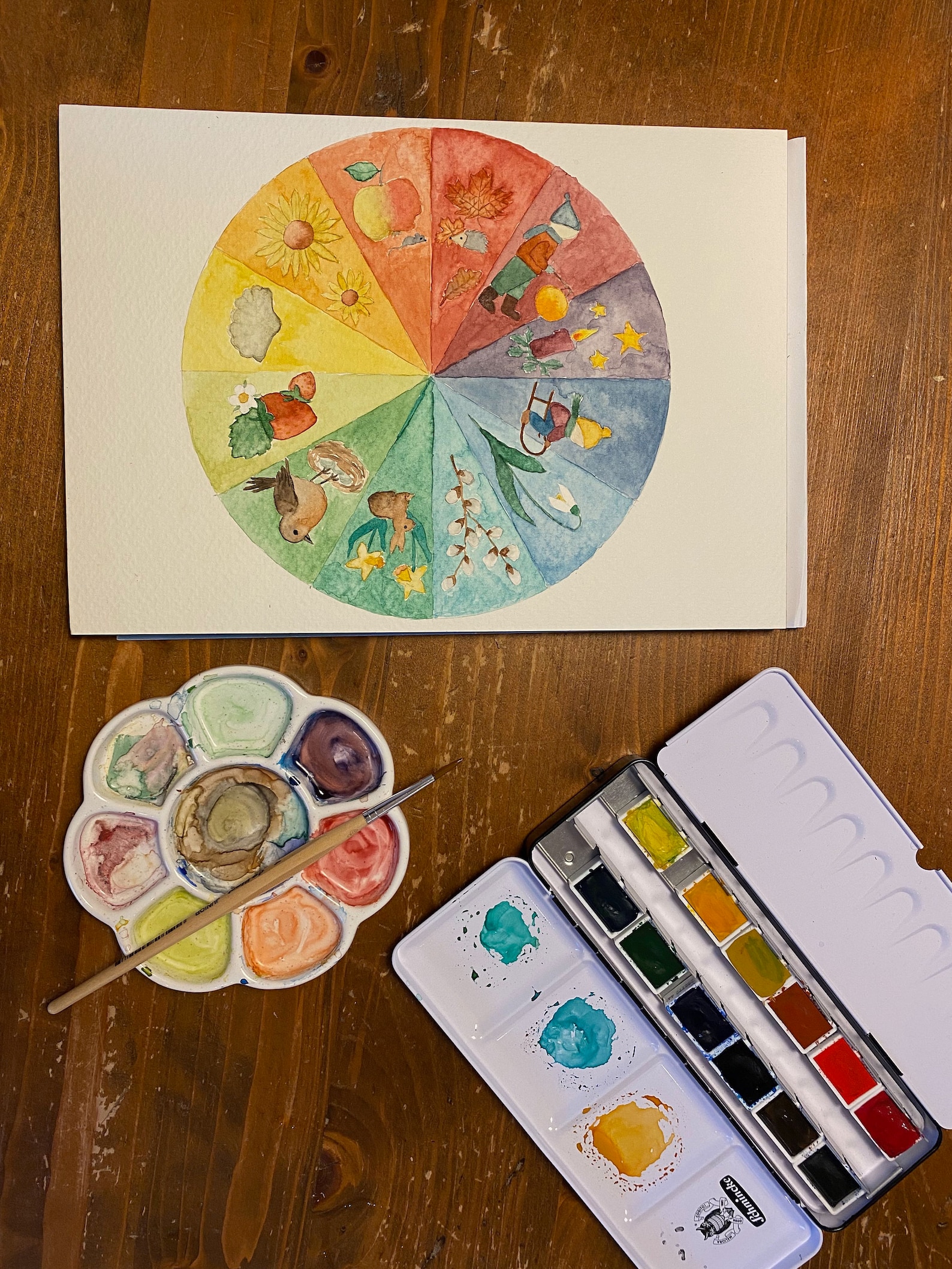Calendar Watercolor Kids Waldorf - Etsy