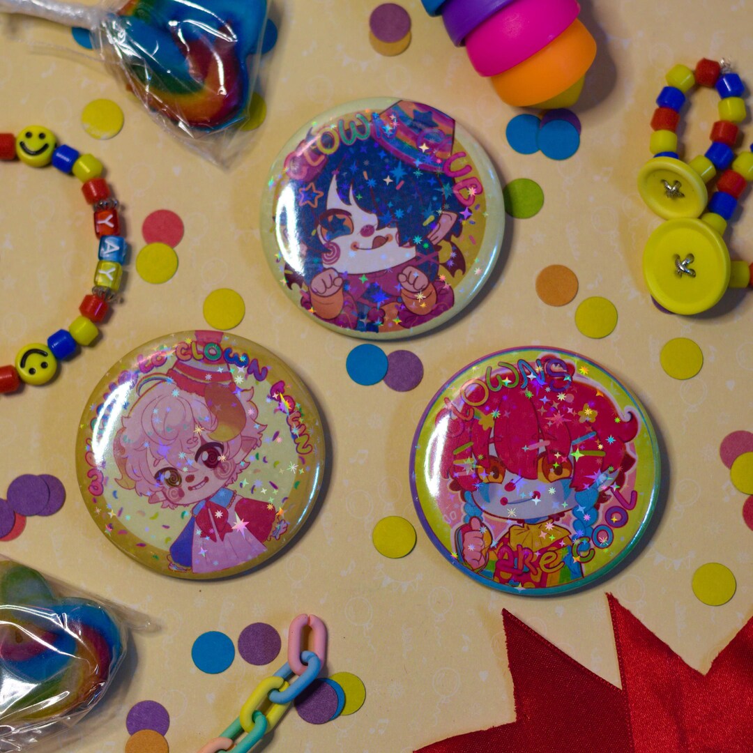 Clowncore Button Pins - Etsy