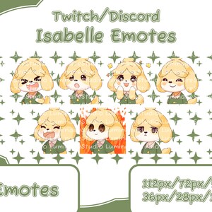 7 Isabelle From Animal Crossing Emotes for Twitch Streamers, Discord ...