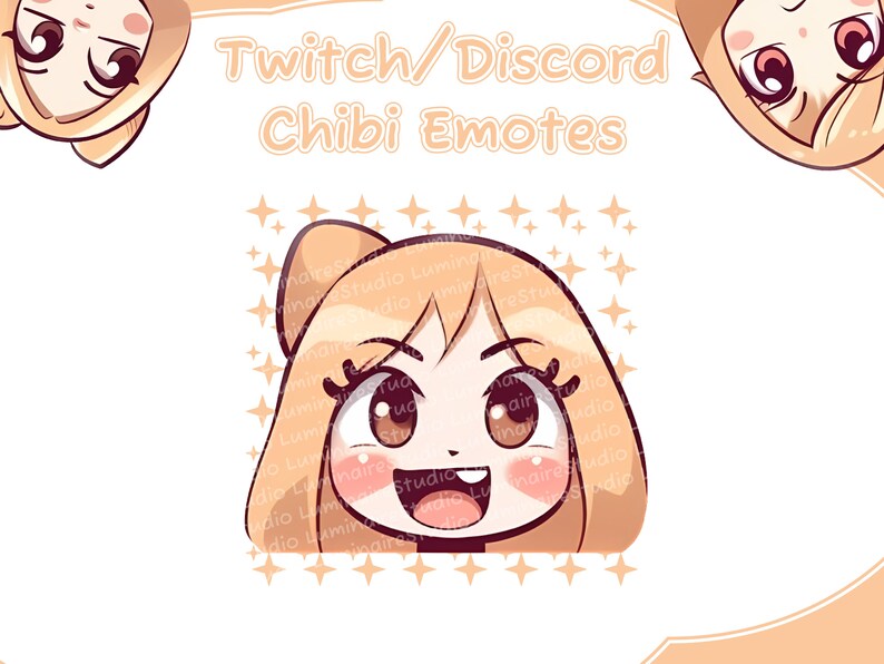 11 Cute Chibi Girl Emote Pack Emote Set for Twitch YouTube - Etsy Polska