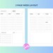 Minimalist Planner Set Undated and Printable, Day Layouts, Week Layouts ...