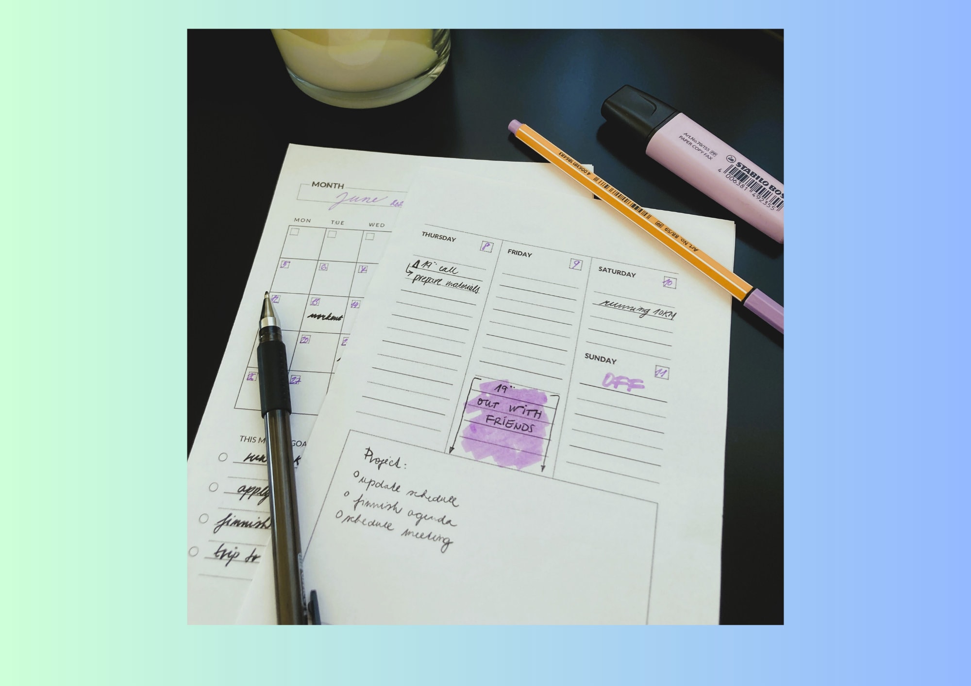 Minimalist Planner Set Undated and Printable, Day Layouts, Week Layouts ...