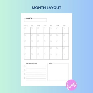 Minimalist Planner Set Undated and Printable, Day Layouts, Week Layouts ...