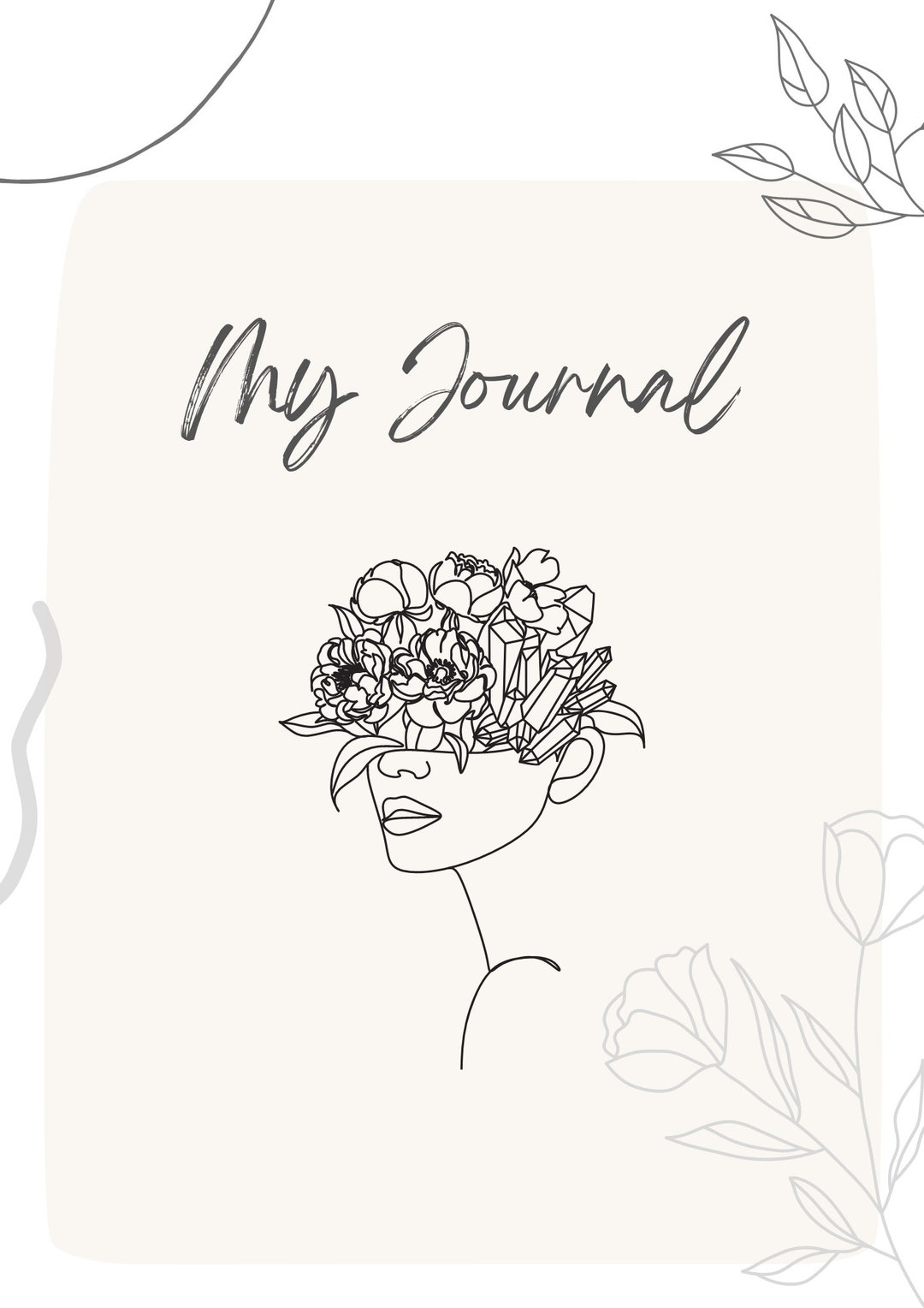 100 Page Minimalist Printable Journal - Etsy