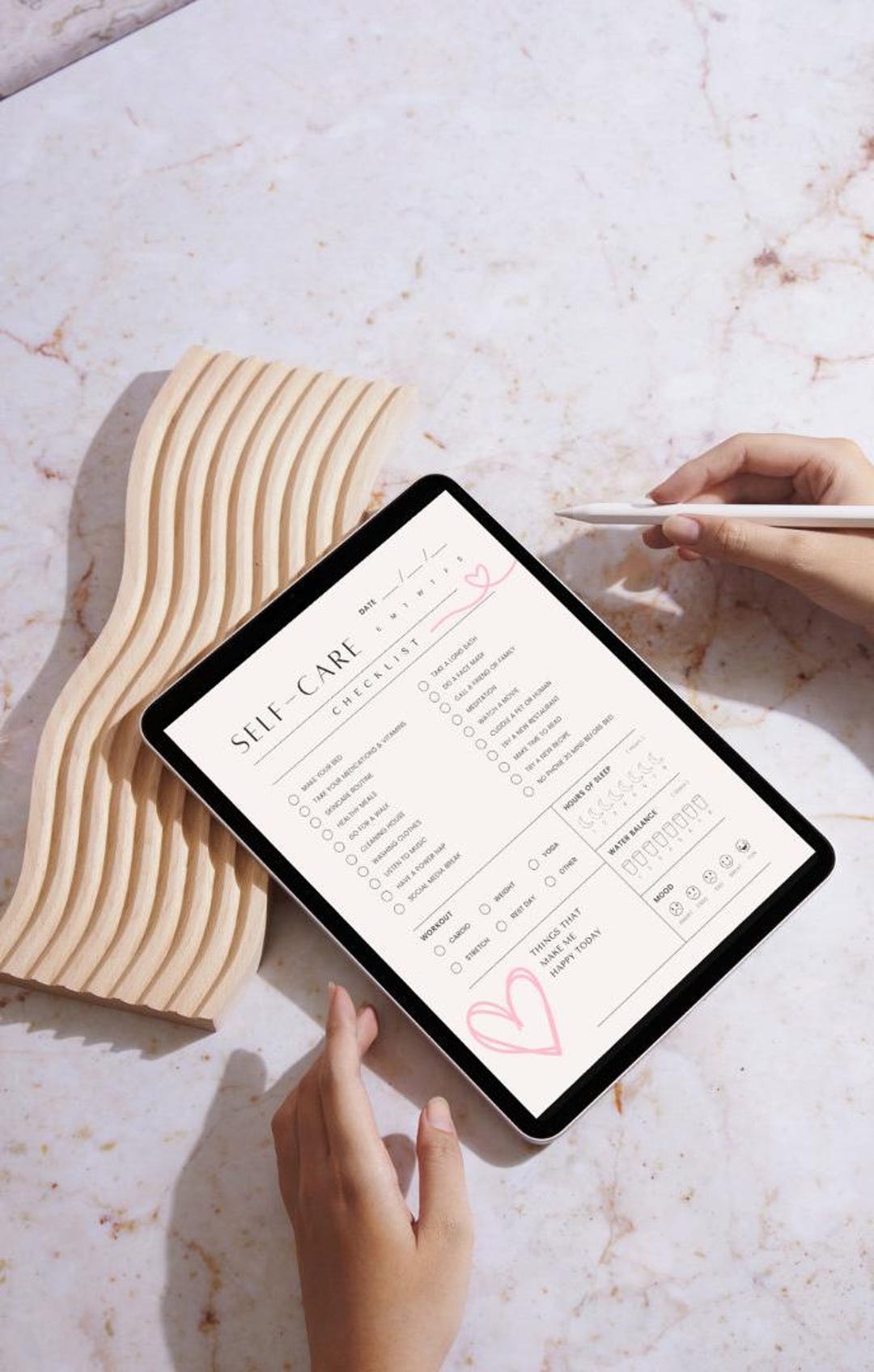 Digital Self Care Checklist Etsy