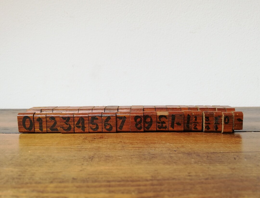 Antique Box Set of Wood and Rubber Pricing Number Stamps - Etsy