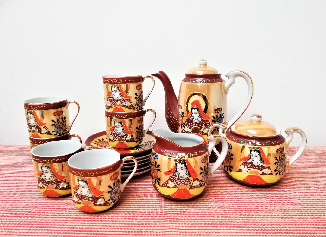 Vintage Japanese Genuine Samurai China Tea/coffee Set - Etsy