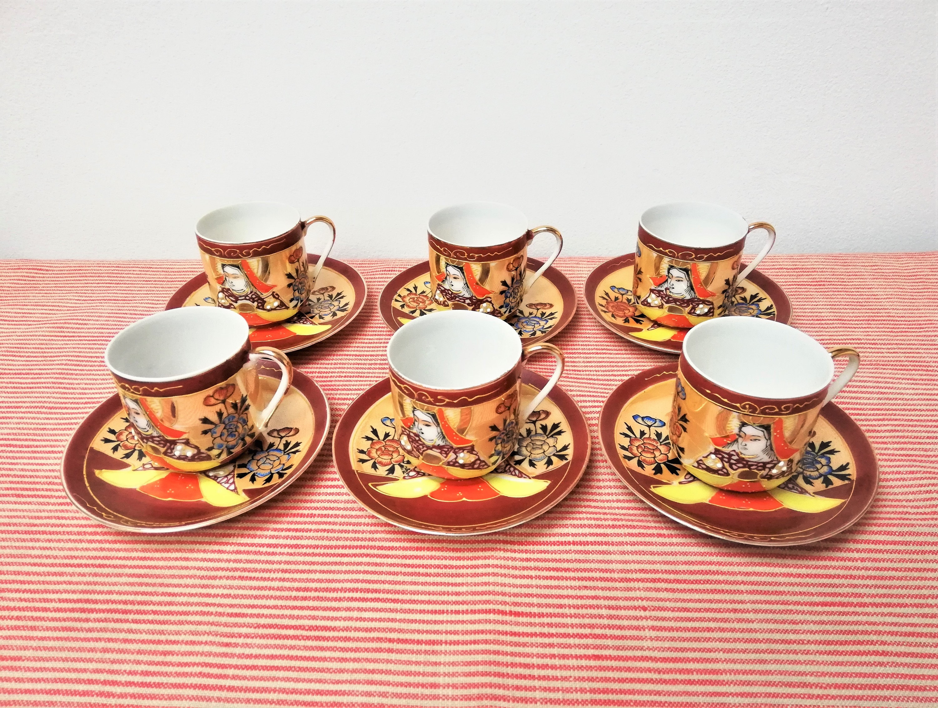 Vintage Japanese Genuine Samurai China Tea/coffee Set - Etsy