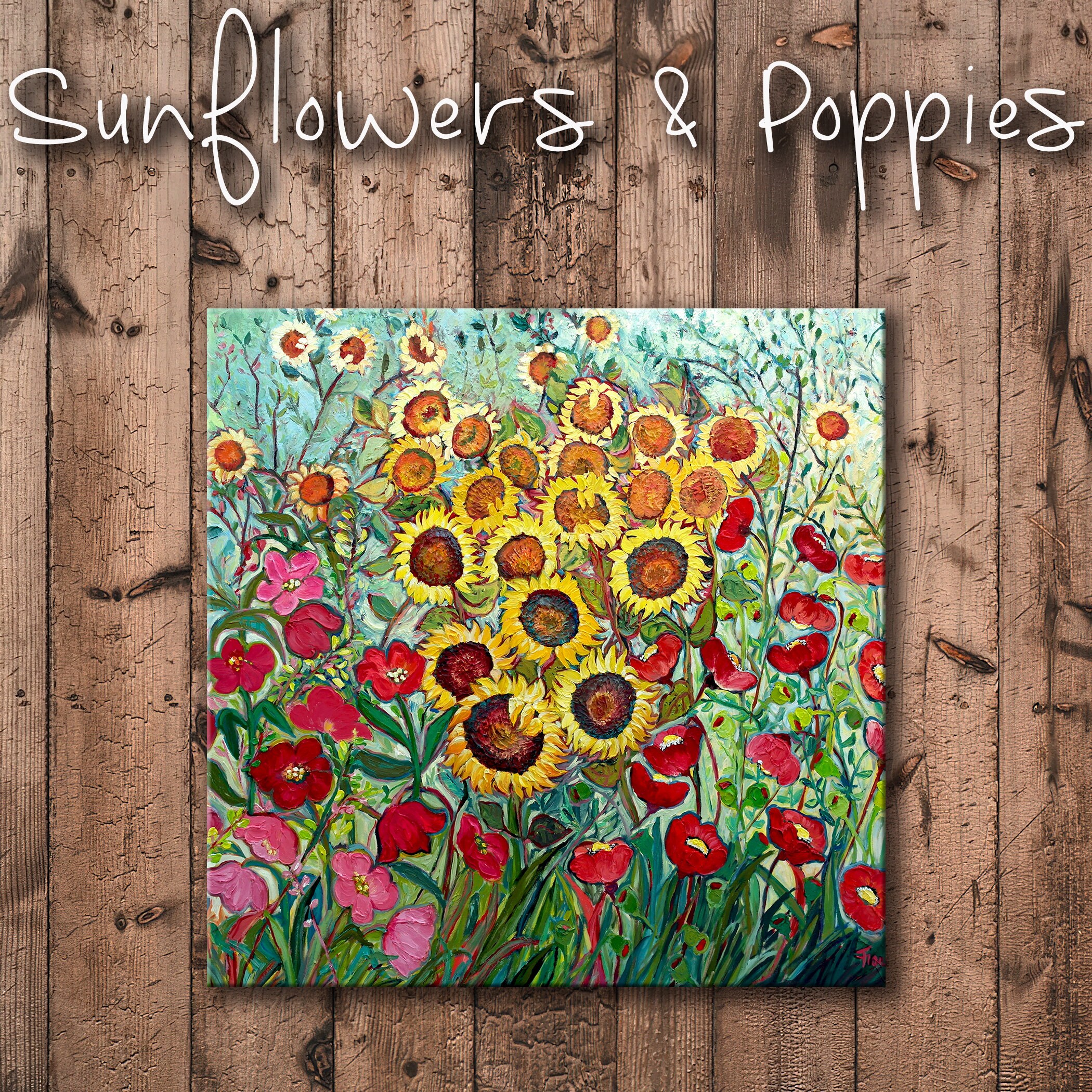 Fiona Collins Sunflower 4x4 Wooden Coasters Hand Crafted - Etsy