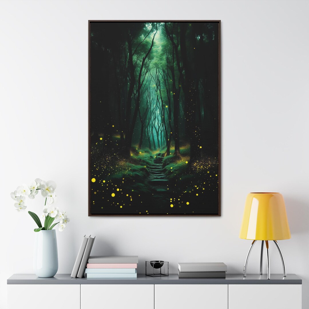 Firefly Magical Forest Wall Art Gallery Canvas Wraps, Vertical Frame ...