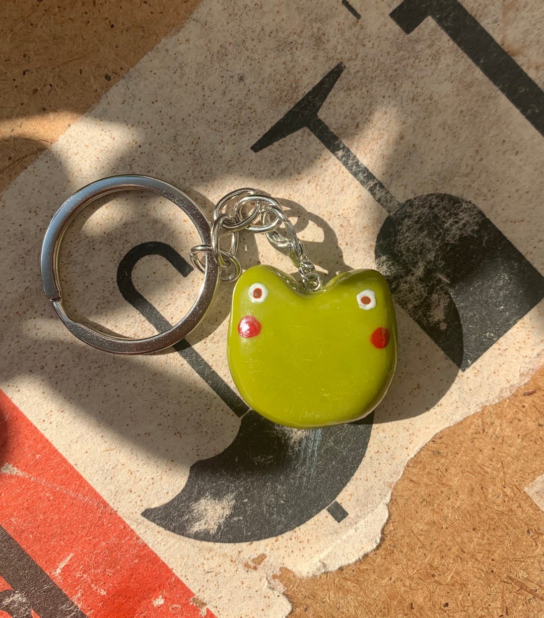 Handmade Polymer Clay Froggy Keychain - Etsy