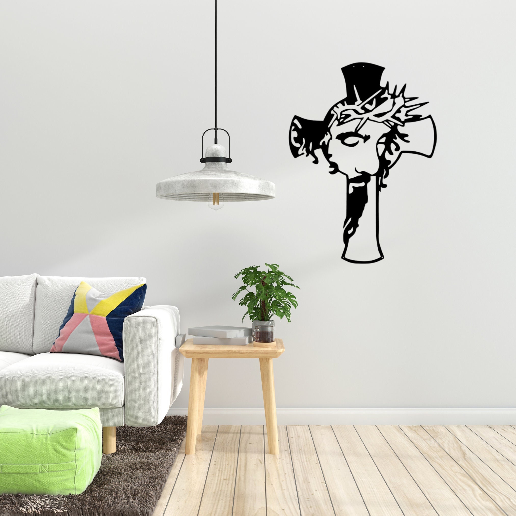 Jesus Christ Metal Wall Art, Jesus Cross Wall Hangings, Religious Home ...