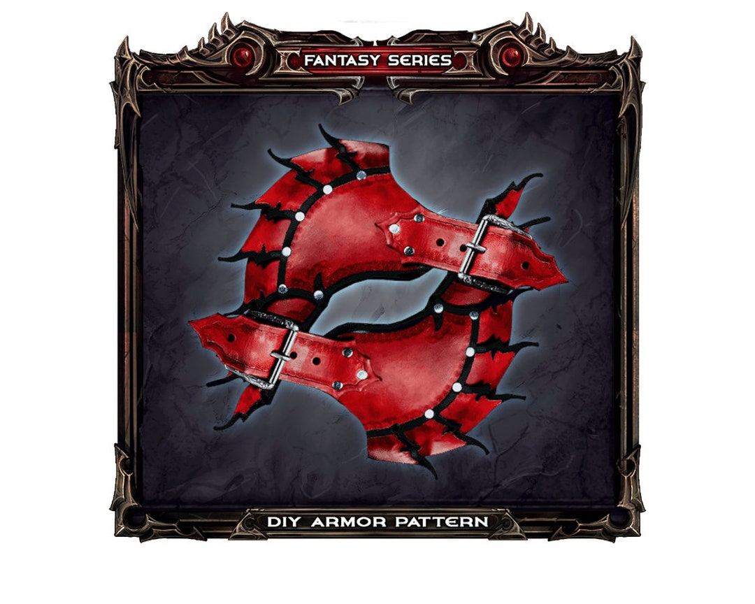 Fantasy Spaulder Pattern, Leather Armor Pattern Pdf and Tutorial, Men ...