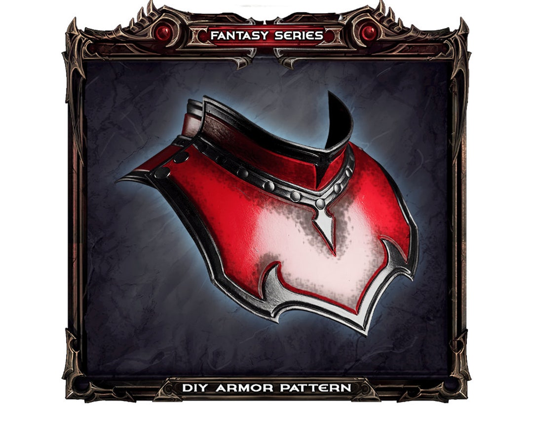 Fantasy Gorget Pattern Pdf and Tutorial, Leather Neck Armor, Leather ...