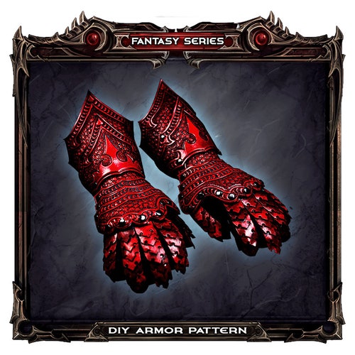 Fantasy Gauntlet PDF Pattern Leather Gauntlets Leather Armor - Etsy