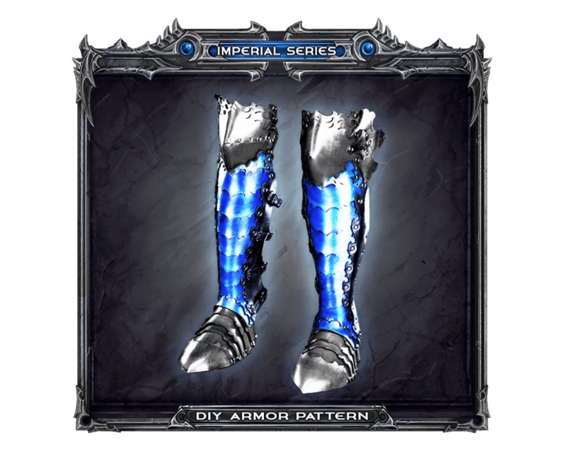 Imperial Knight Greaves Armor Pattern With Video Tutorial — PDF + SVG ...