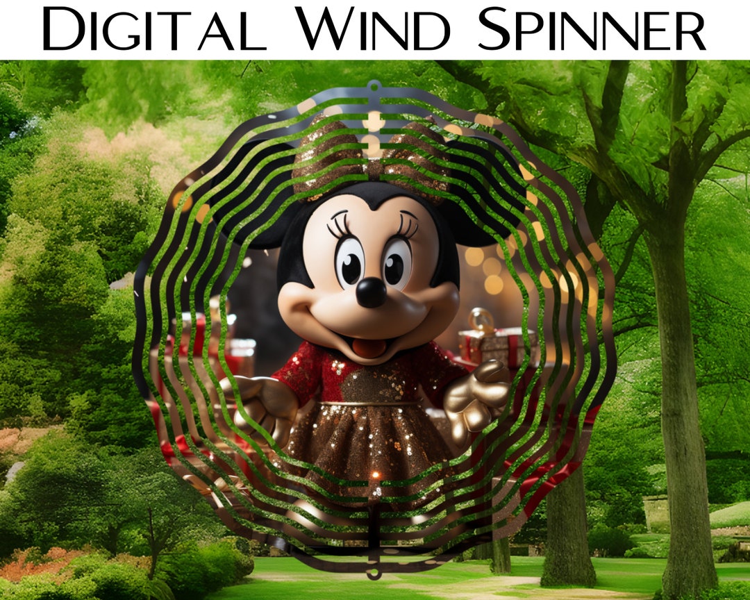 3D Glitter Minnie Wind Spinner Christmas Wind Spinner 11 - Etsy
