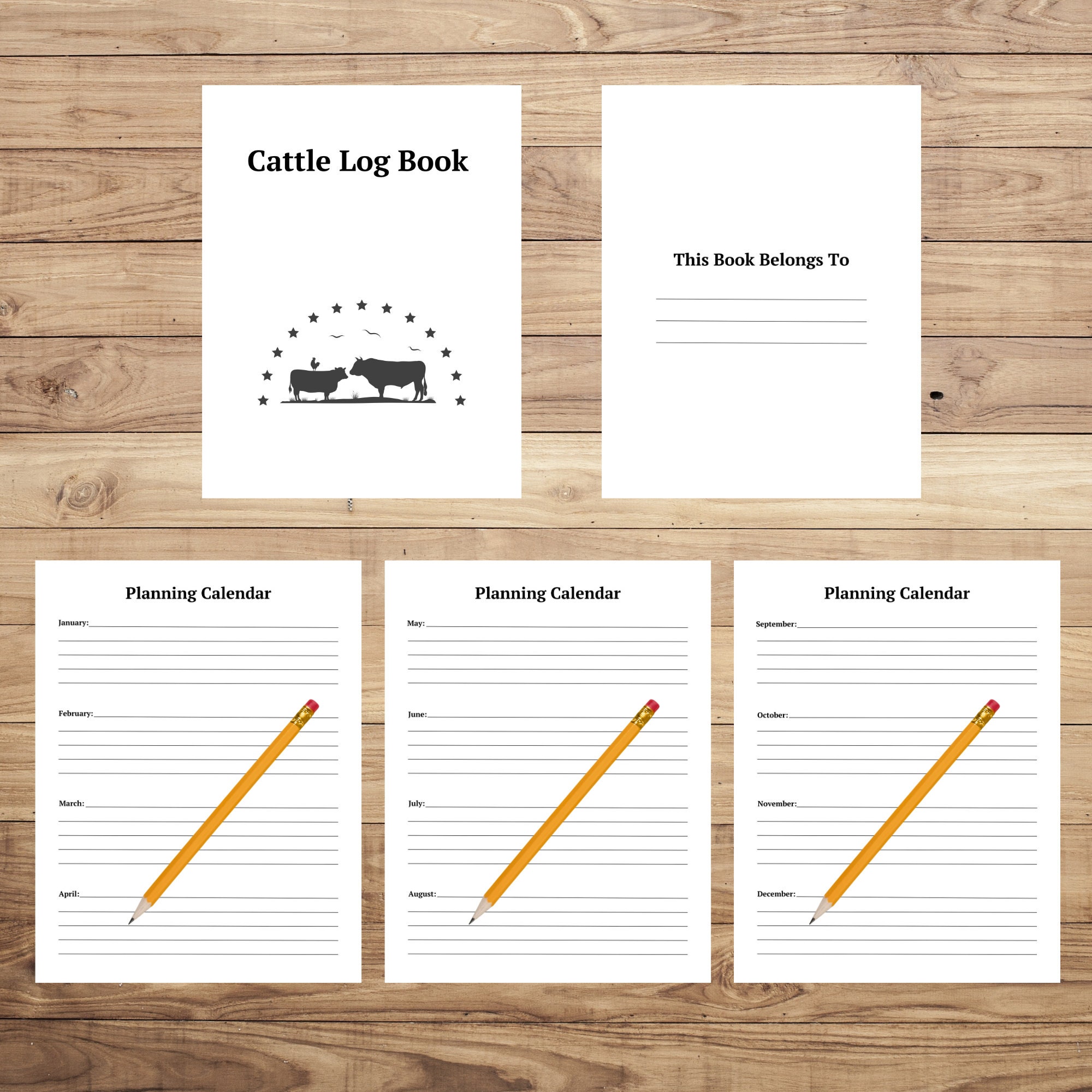 Printable Cattle Log Book Cattle Journal Instant Download - Etsy