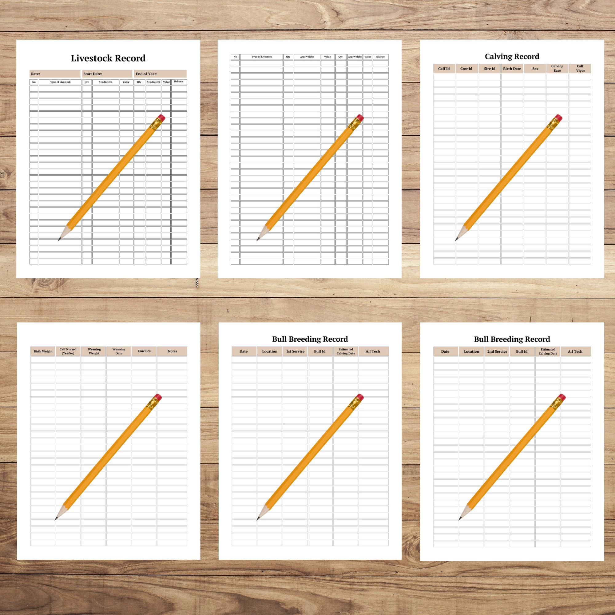 Printable Cattle Log Book Cattle Journal Instant Download - Etsy