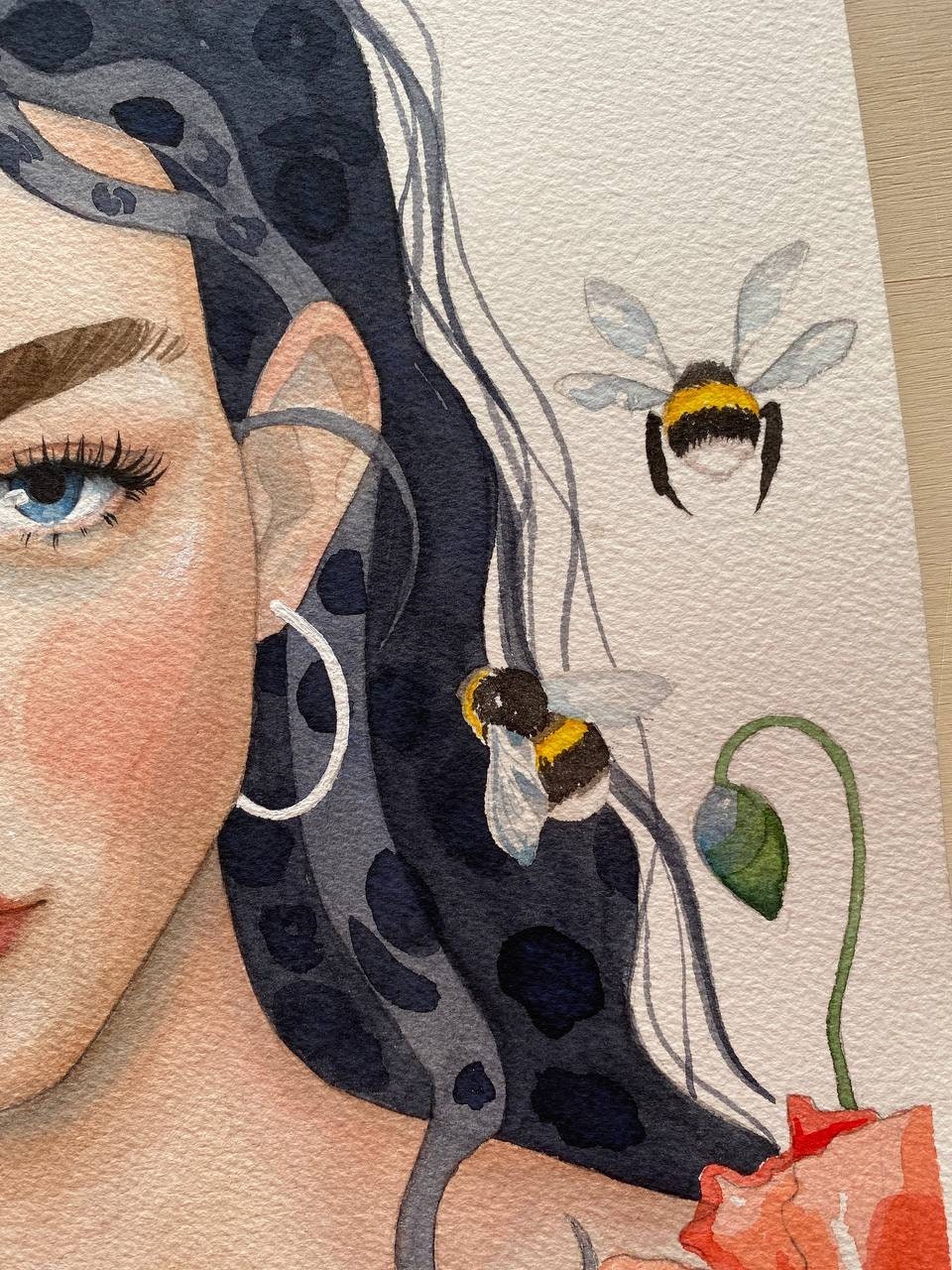 Amanda, Limited Edition Art Print, Watercolor by Giulia Riva ...