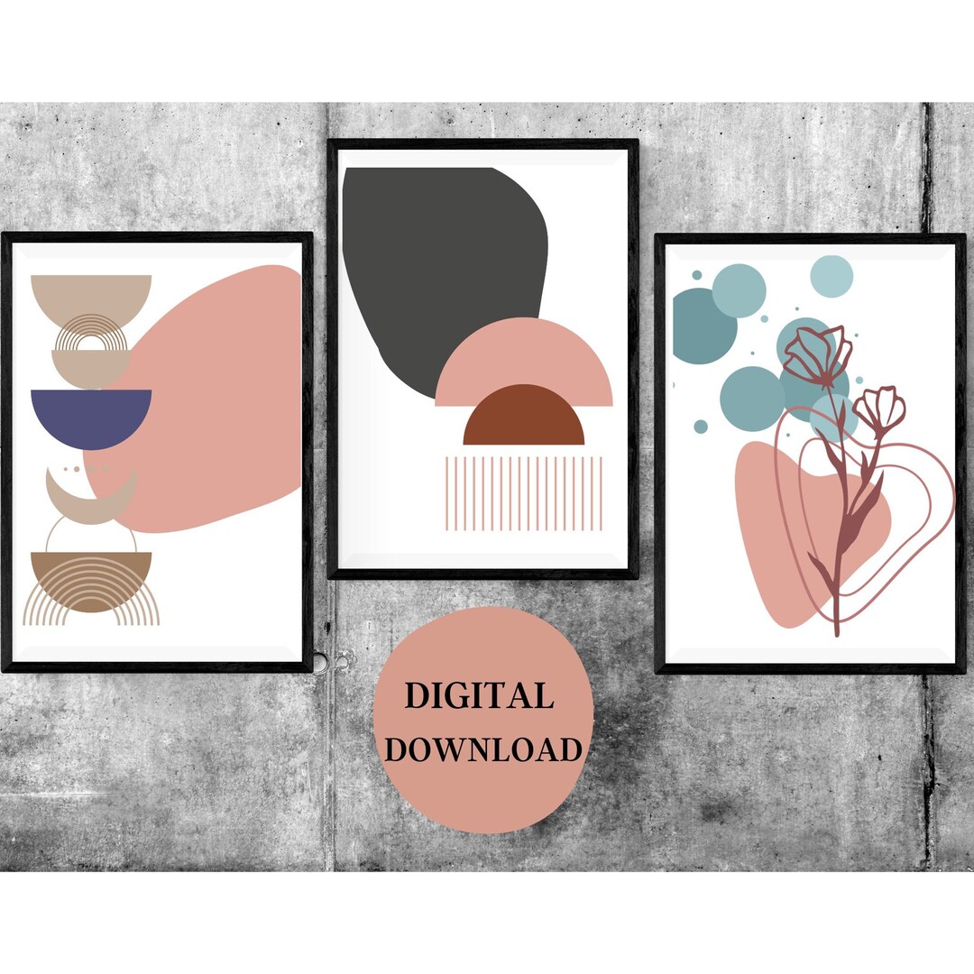 Entryway Wall Prints, Boho Wall Art Design, Set of 3 Home Wall Art ...