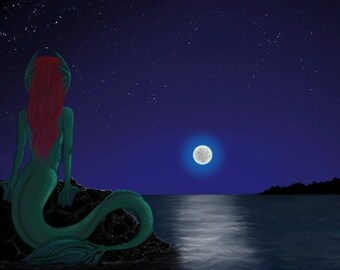 Dark Siren Art Print - Etsy