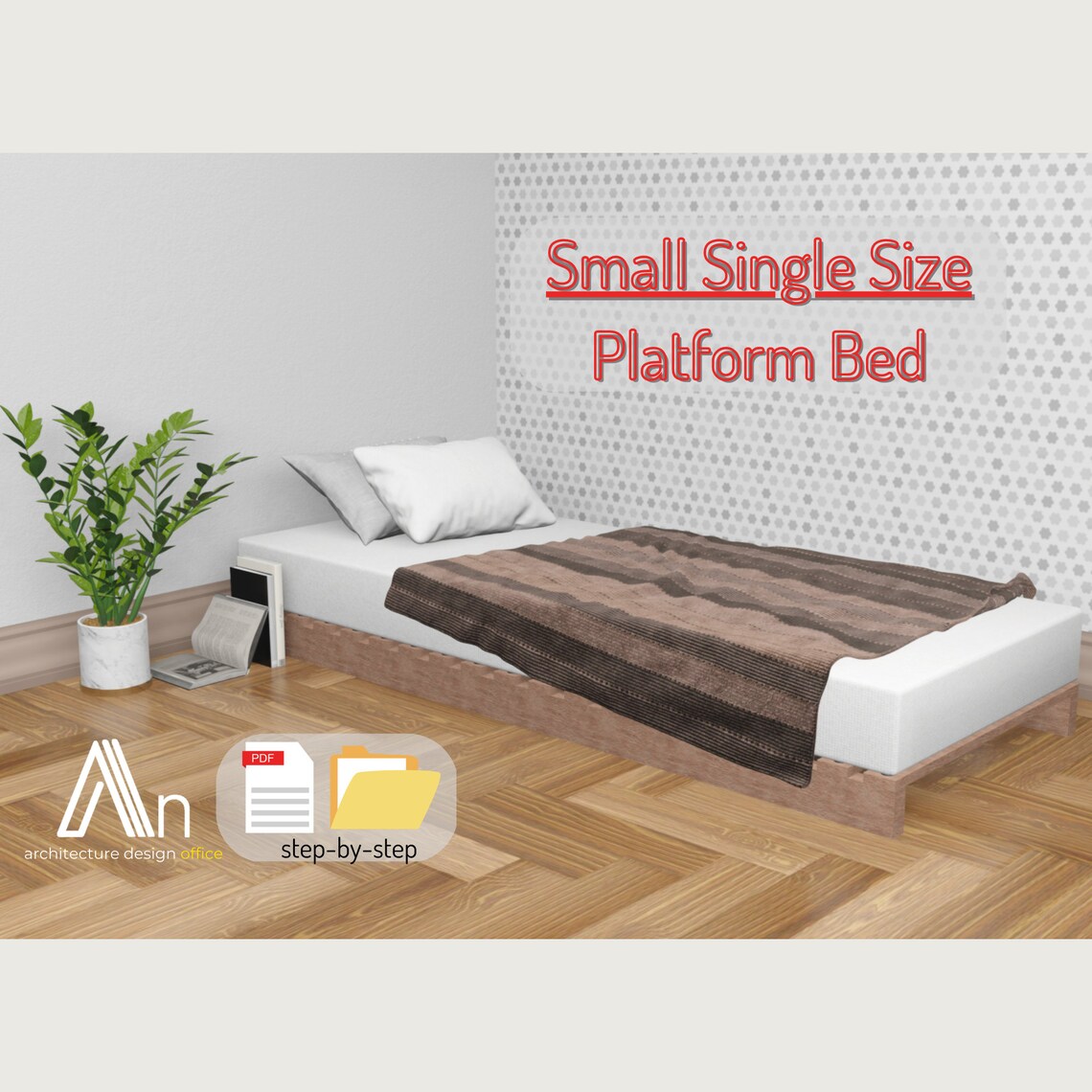 Small Single Size Platform Bed Build Plan I Kid Bed Plan I Woodworking ...