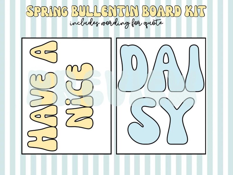 Spring Classroom Bulletin Board Kit, Classroom Decor - Etsy