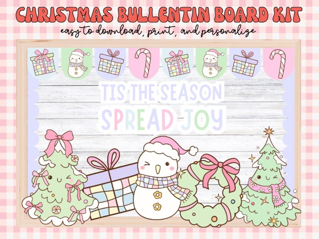 Christmas Classroom Bulletin Board Kit, Classroom Decor - Etsy