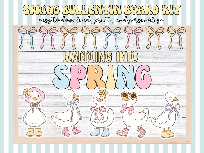 Spring Classroom Bulletin Board Kit, Classroom Decor - Etsy