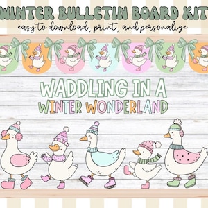 Winter Classroom Bulletin Board Kit, Classroom Decor - Etsy