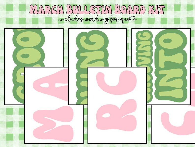 March Classroom Bulletin Board Kit, Classroom Decor - Etsy