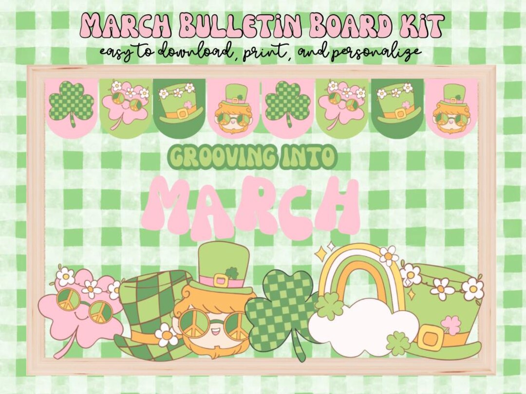 March Classroom Bulletin Board Kit, Classroom Decor - Etsy