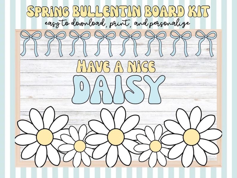 Spring Classroom Bulletin Board Kit, Classroom Decor - Etsy