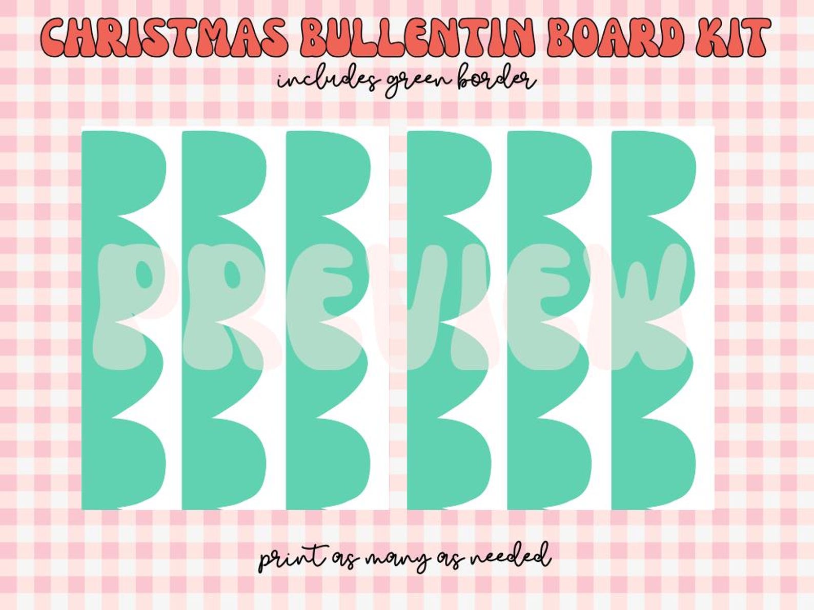 Christmas Classroom Bulletin Board Kit, Classroom Decor - Etsy