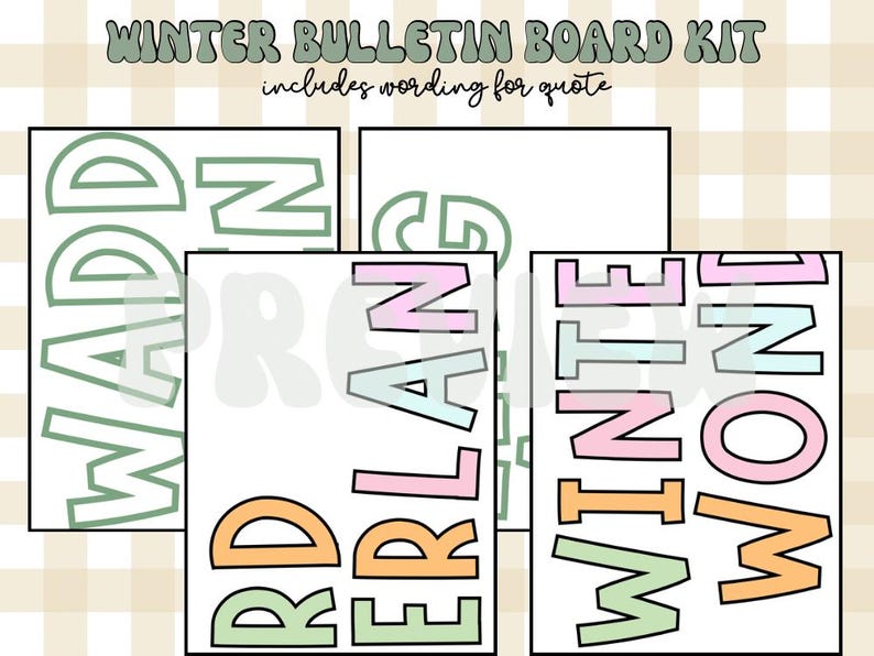 Winter Classroom Bulletin Board Kit, Classroom Decor - Etsy